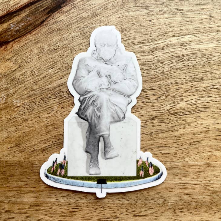 Decal - Bernie Sanders Mitten Statue - Colossal Sanders | Vermont's Own ...